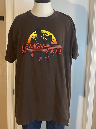 Lemon Life T-Shirt XL Lemon Tree Herb Made In USA Santa Cruz Brown | eBay