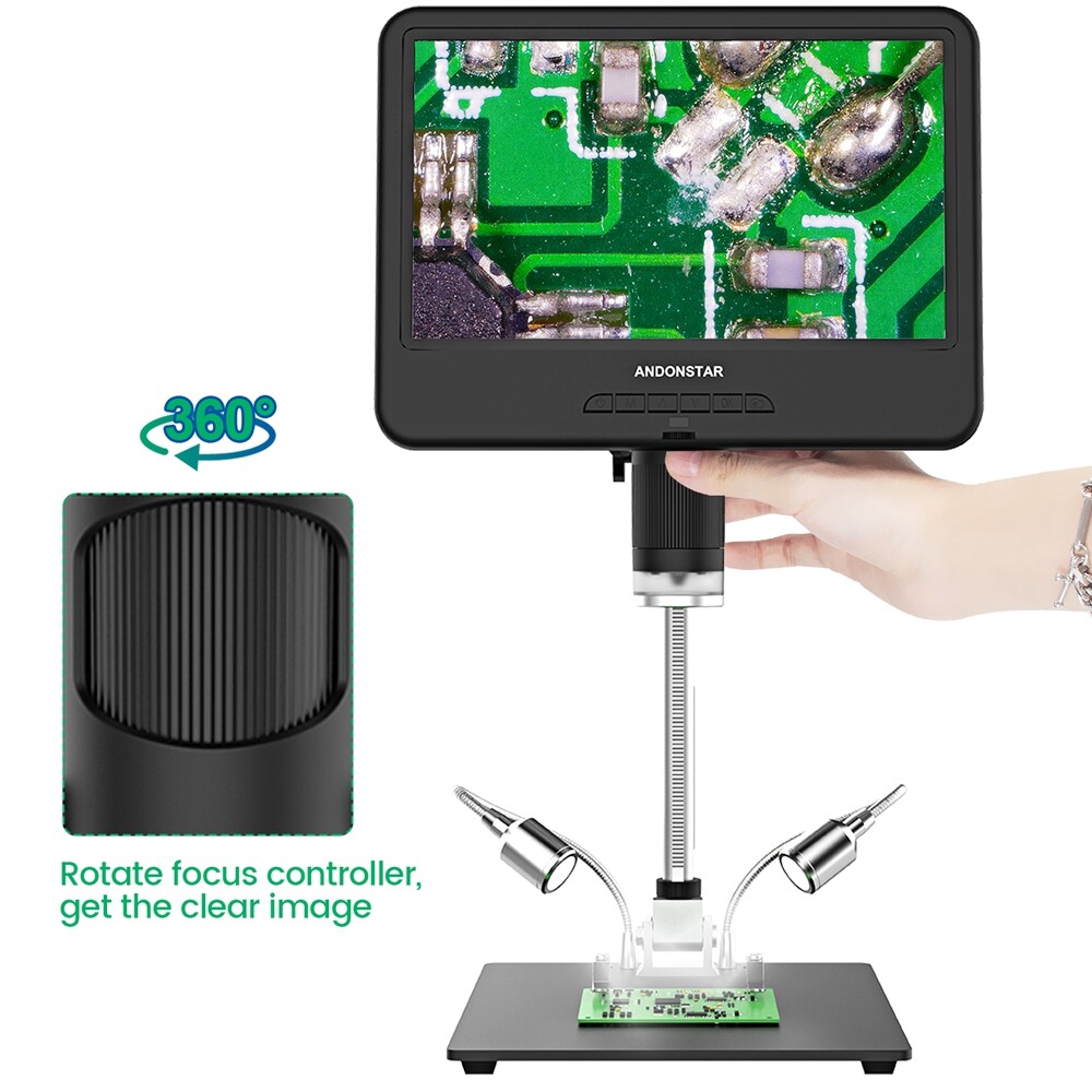 Professional Digital Microscope 12 Million Pixels IPS Touching Screen ...