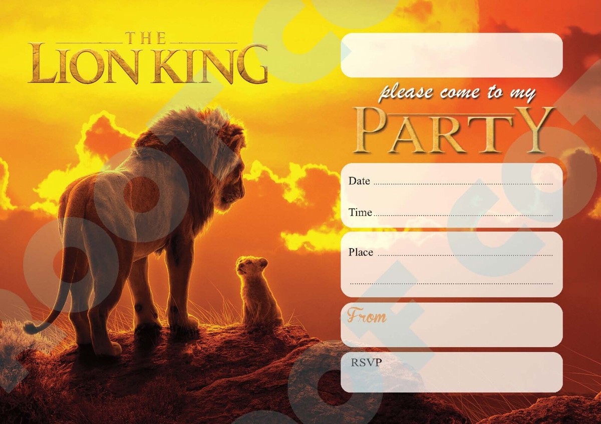Lion King Themed Invitation Templates 139+ Free Templates For 'Lion