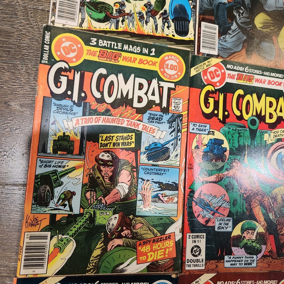 BRONZE & COPPER AGE DC WAR COMIC BOOK LOT: MEN OF WAR, G.I. COMBAT; SEE ...