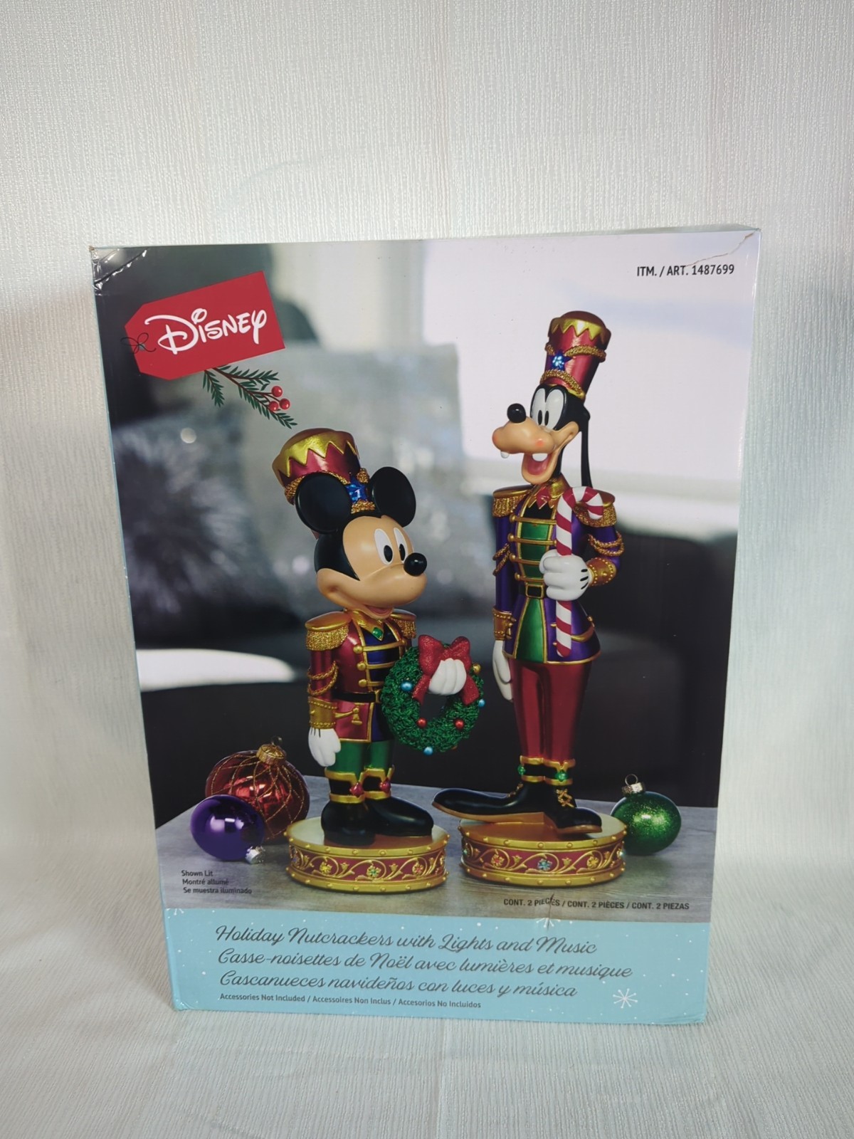 Disney Christmas Holiday Nutcrackers Mickey & Goofy Lights & Music ...