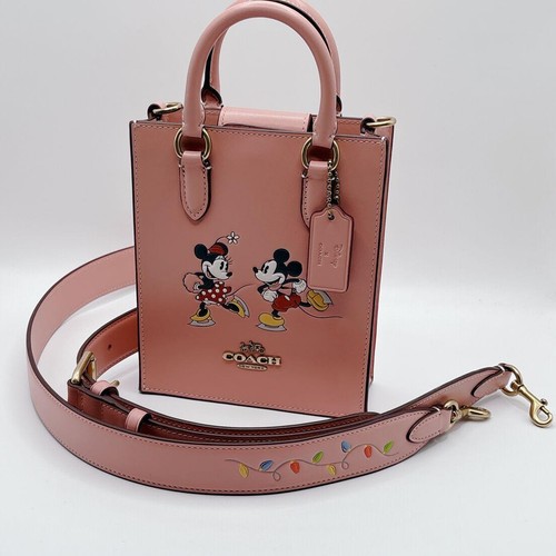 COACH Mini Tote Bag Leather Pink Multi Color from Japan | eBay