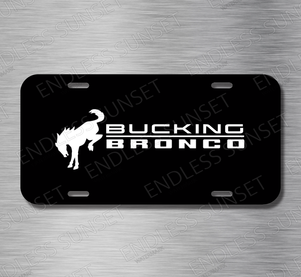 Bucking Bronco 4x4 SUV Off-road Ford License Plate Front Auto Tag | eBay