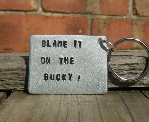 BLAME IT ON THE BUCKY Scottish Funny Gifts Keychain BUCKFAST KEYRING ...