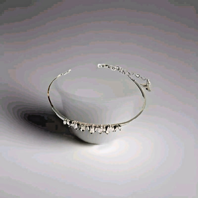 Fiorelli Costume Necklace Crystal Imitation Rhodium Baguette Stone ...