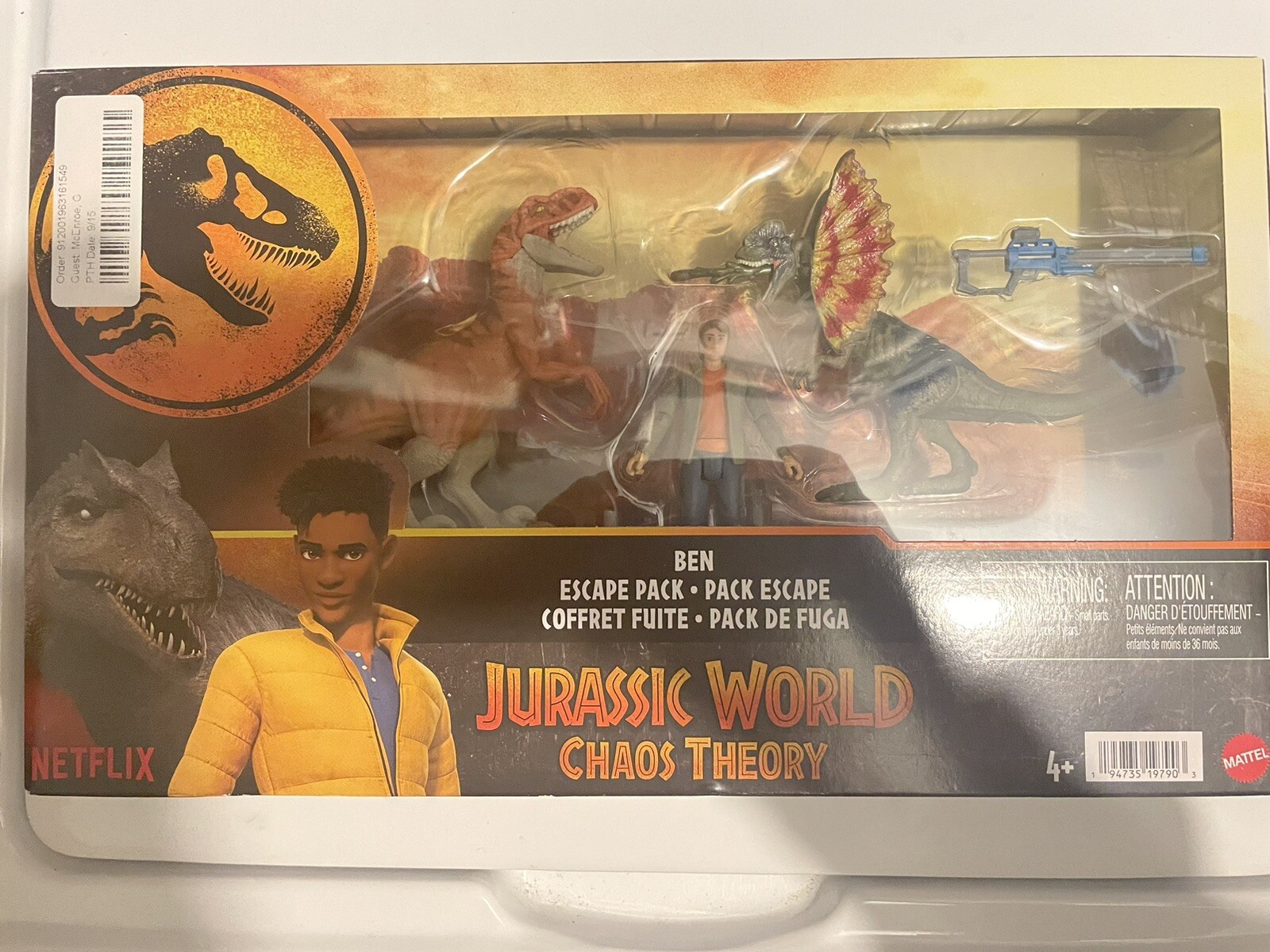 Jurassic World Mattel 2024 Chaos Theory Ben Escape Pack 4+ Brand New ...