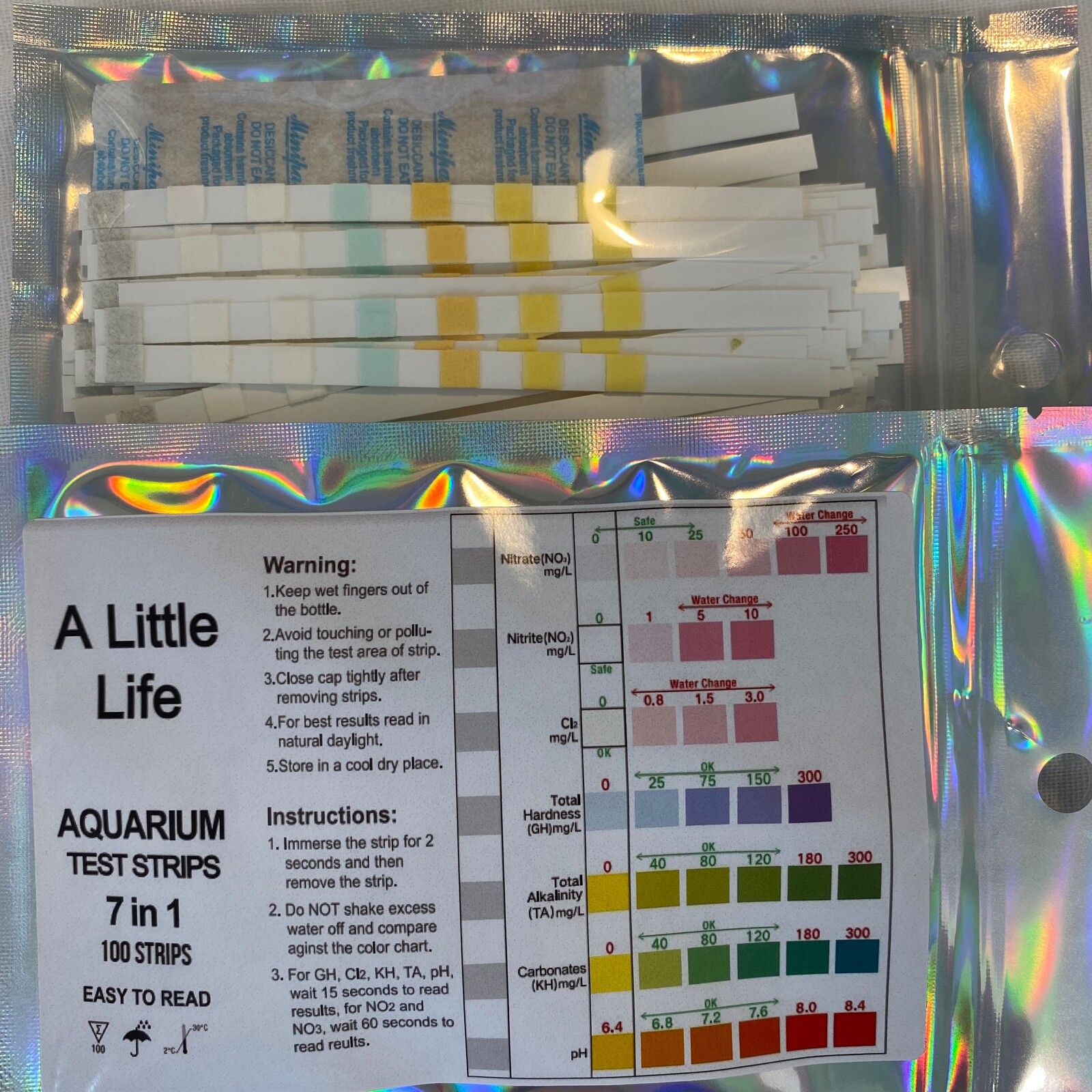 7 in1 Aquarium Test Kit, Fish Tank Water Testing (10-200x Tester Strips ...