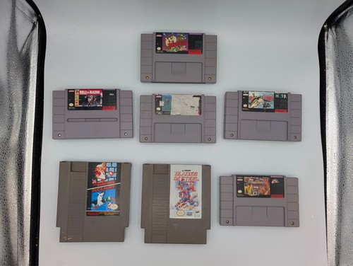 Lot of 7 NES & Super Nintendo Cartridges | eBay