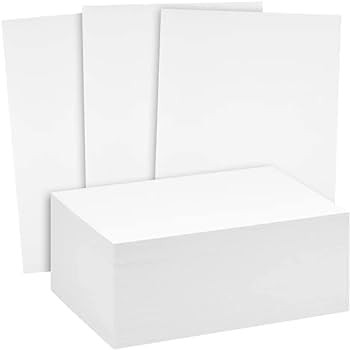 White Cardstock Thick Paper - Blank Heavy Weight 125 lb Cover Card ...