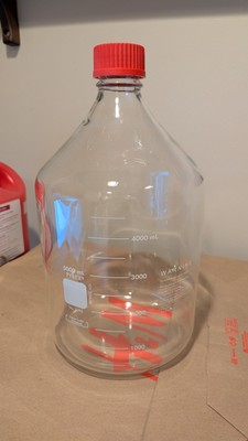 5000 mL Pyrex Lab Grade Glass Storage Bottle with Teflon Cap | eBay