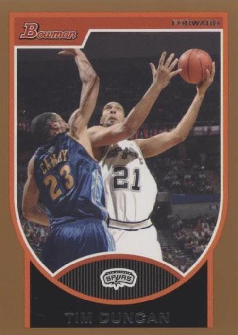 2007-08 Bowman Draft Picks & Stars - Tim Duncan #21 Bronze /399 for ...