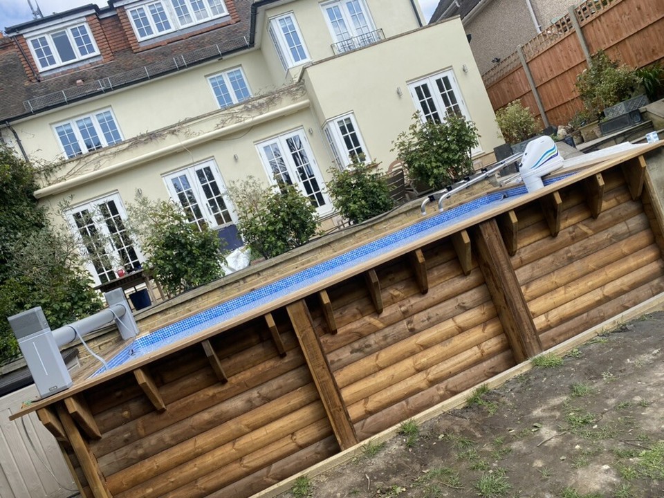 SUNSOKA WOODEN SWIMMING POOL RECTANGLE 10 YEAR GUARANTEE **6M X 3M & 8M ...