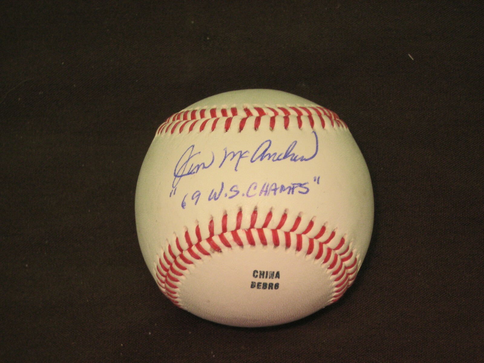 JIM MCANDREW 1969 NY METS AUTOGRAPHED BASEBALL INSCRIBED 69 W.S. CHAMPS ...