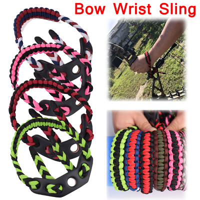 Archery Bow Wrist Sling Strap Braided Compound Bow Adjustable Paracord ...