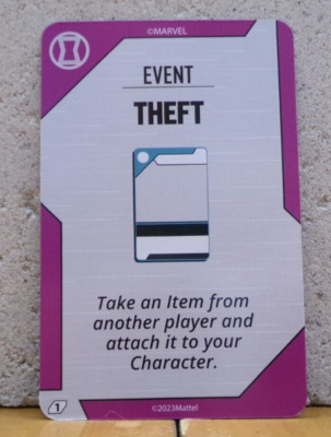 MARVEL COMICS UNO ULTIMATE PLAYING TRADING CARD BLACK WIDOW EVENT THEFT ...