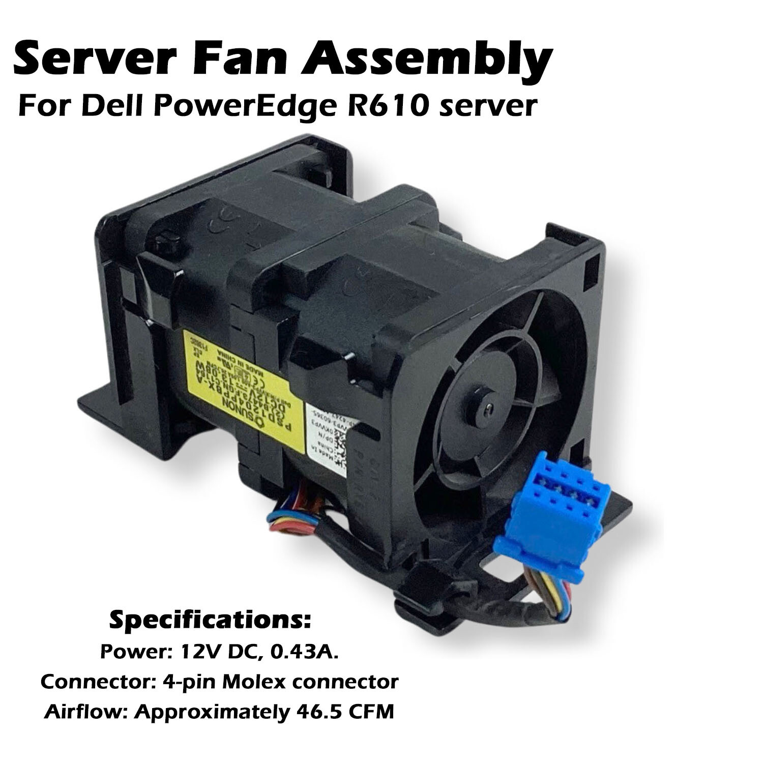 Dell POWEREDGE R610 Cooling Fan Assembly 0WW2YY for sale online | eBay