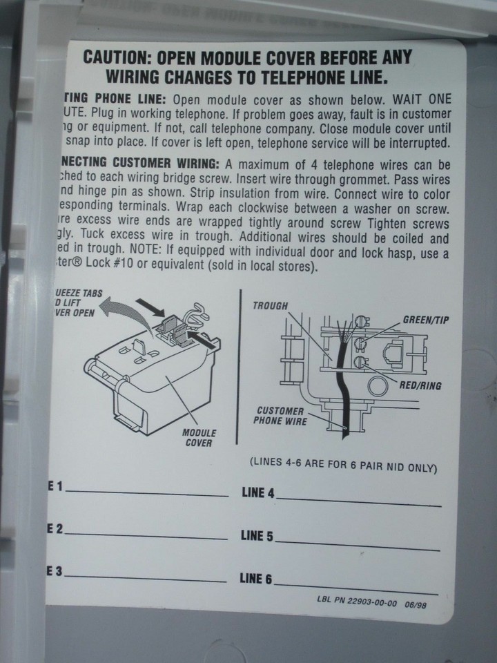 Keptel SNI-6 Multi-Line Telephone Network Interface Device (NID ...