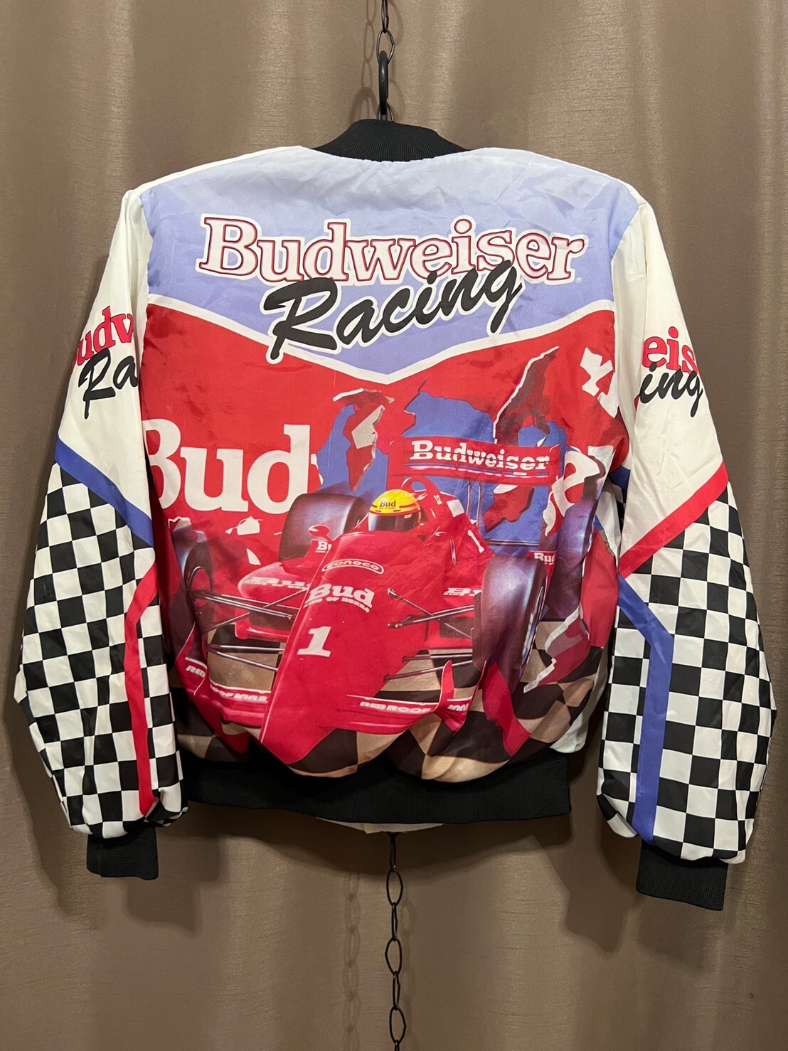 Budweiser Racing Jacket Vintage Chalk Line Fanimation… - Gem