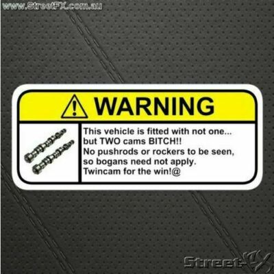TWINCAM Visor Warning Sticker Decal Funny for Toyota Nissan | eBay