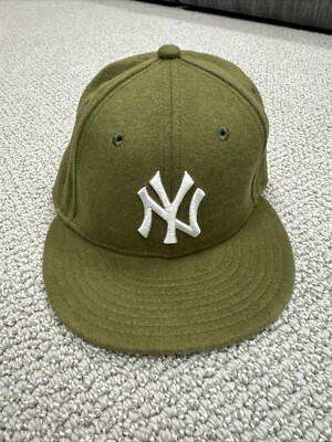 New Era New York Yankees Wool Blend Green 59Fifty Fitted Cap Size 7 1/4 ...