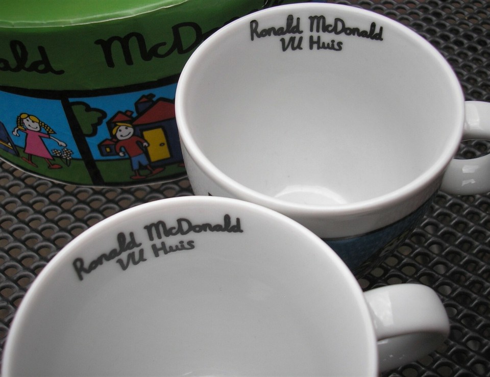 4 Ronald McDonald Tassen Mcdonalds Kinderhaus Holland Box | eBay.de