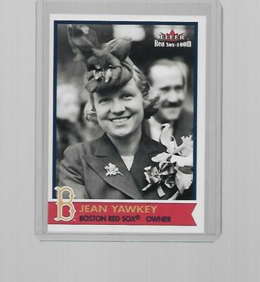 2001 FLEER RED SOX 100TH BASEBALL JEAN YAWKEY OWNER #74 | eBay