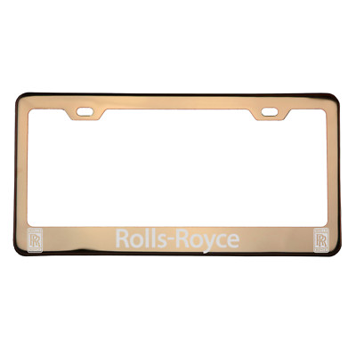 Laser Engraved Rolls Royce Rose Gold Chrome License Plate Frame ...