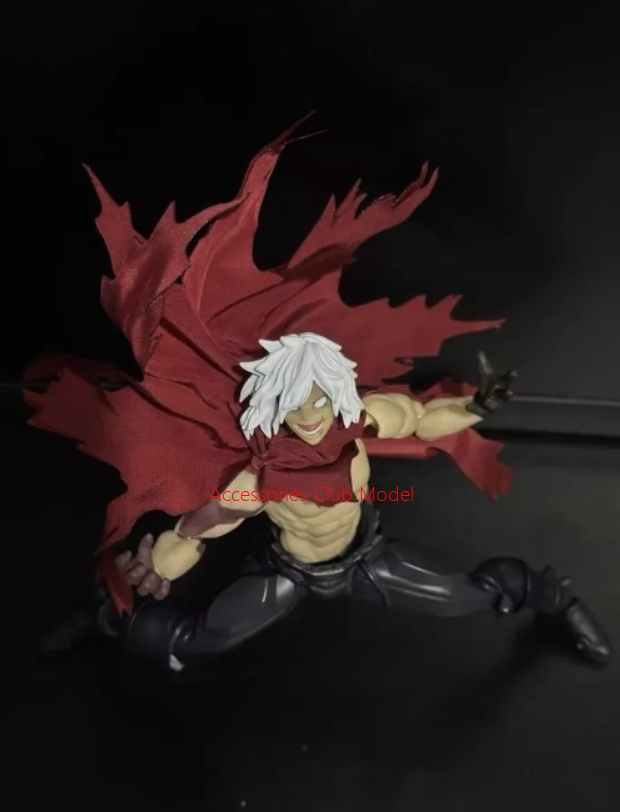 1/12 Scale Wired Red Cloak Cape for 6" Shigaraki Tomura Action Figure ...