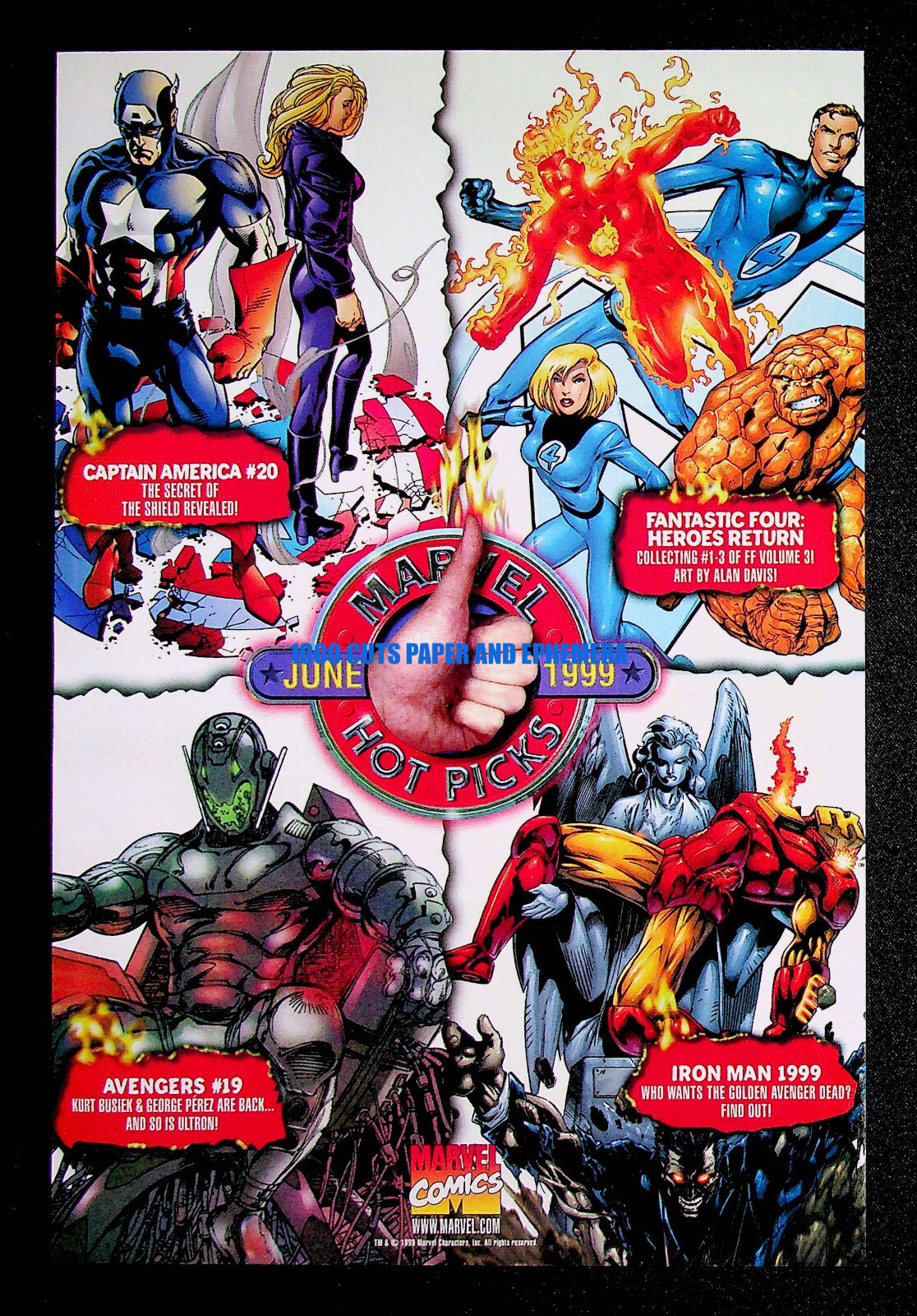 Marvel Comics 1999 Iron Man Fantastic Four Trade Print Magazine Ad ...