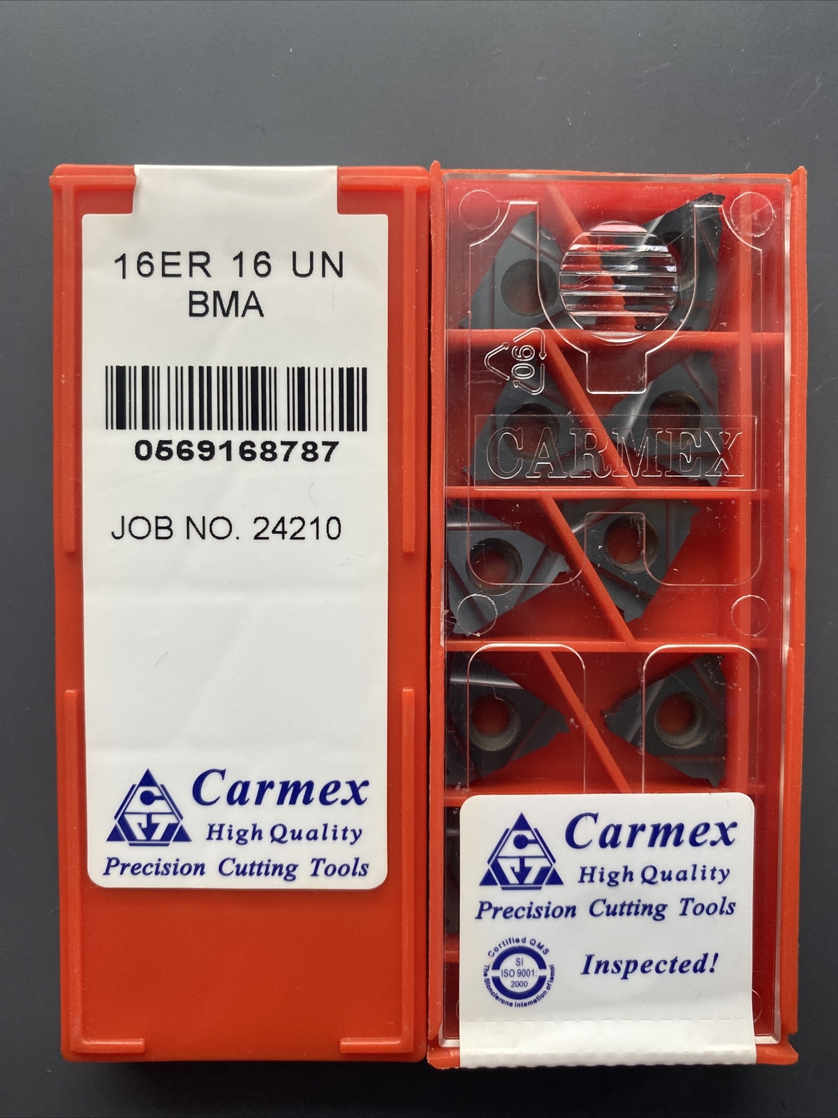 10pcs External thread 16ER 16UN BMA Thread Turning inserts IC 3/8 3ER ...