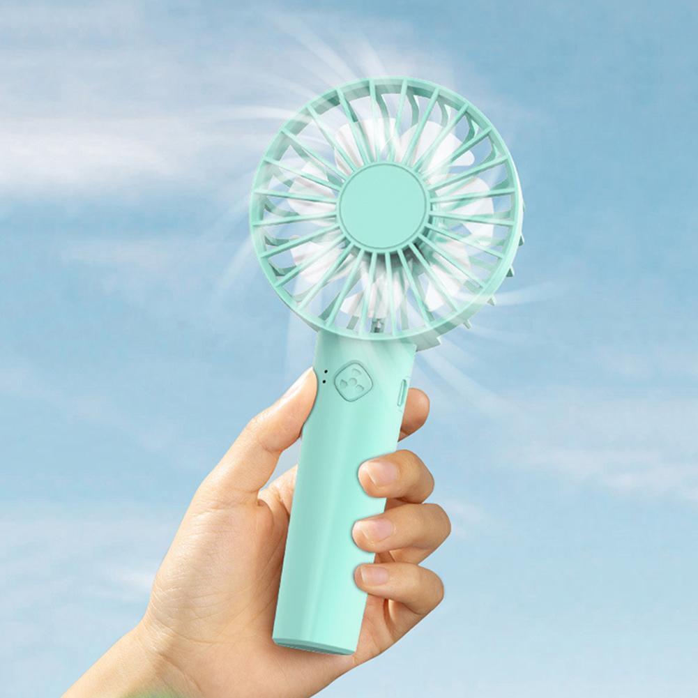 USB Rechargeable Mini Quiet Hand Fan 3 Speeds Strong Wind Portable Fan ...
