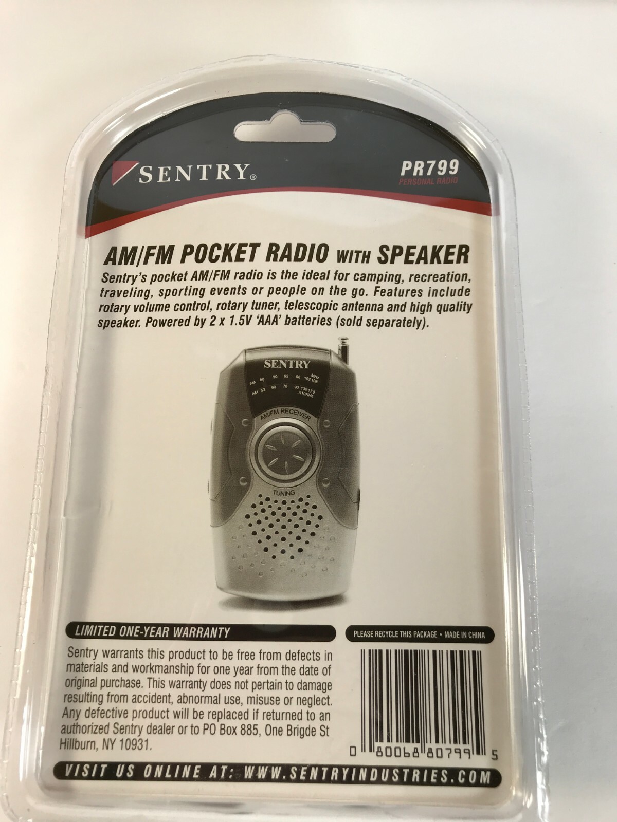NEW SENTRY PR799 AM/FM POCKET RADIO w B/UILT-IN SPEAKER | eBay