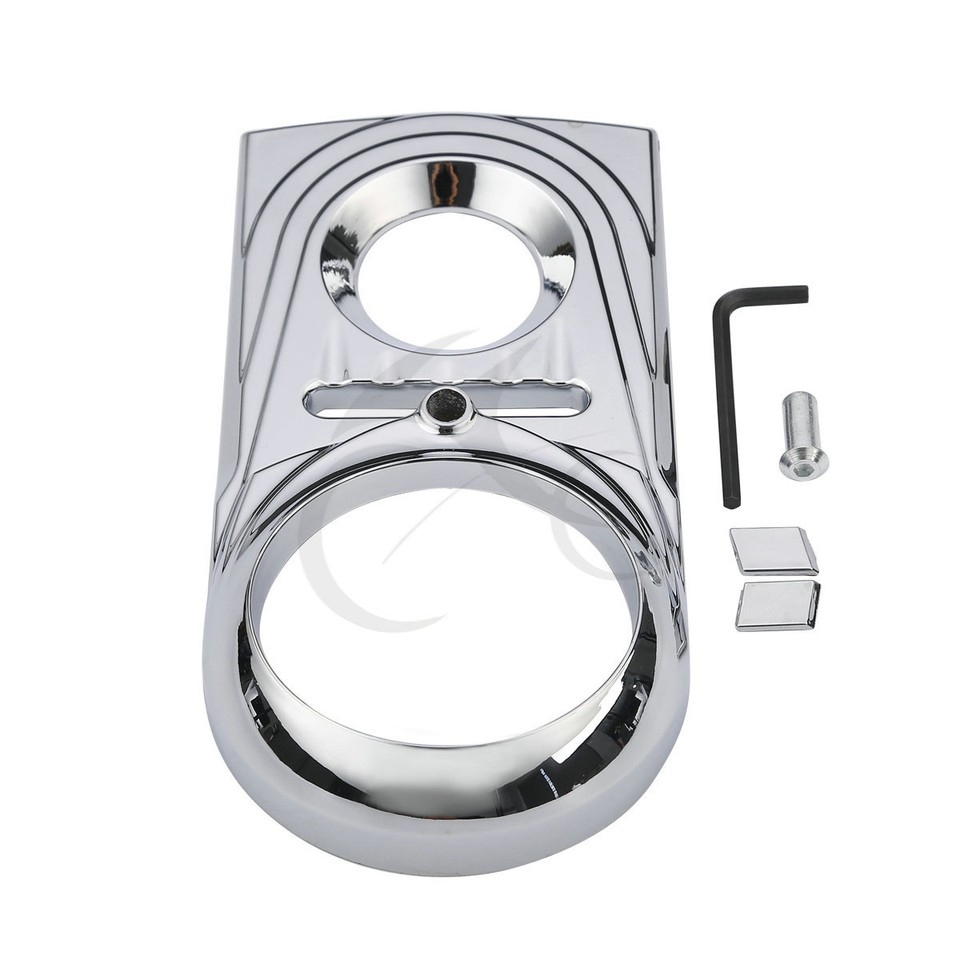 Chrome/Black Dash Panel Insert Cover Fit For Harley Softail Fatboy 2000 ...