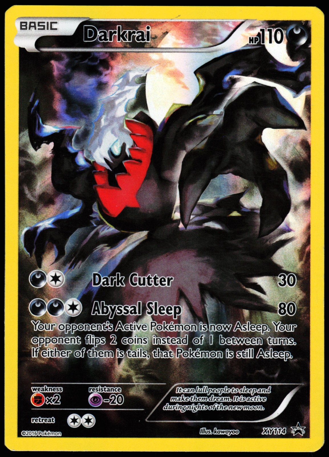 Darkrai Holo Rare Full Art 2016 Blackstar Promo Pokemon Card XY114 | eBay