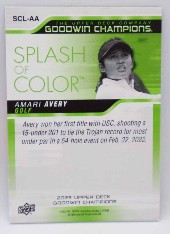 2023 Upper Deck Goodwin Champions Splash of Color 3D Lenticular - AMARI ...