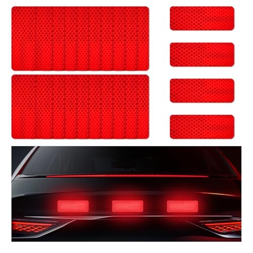 24 PCS Warning Reflective Stickers, Waterproof Night Visibility Safety ...