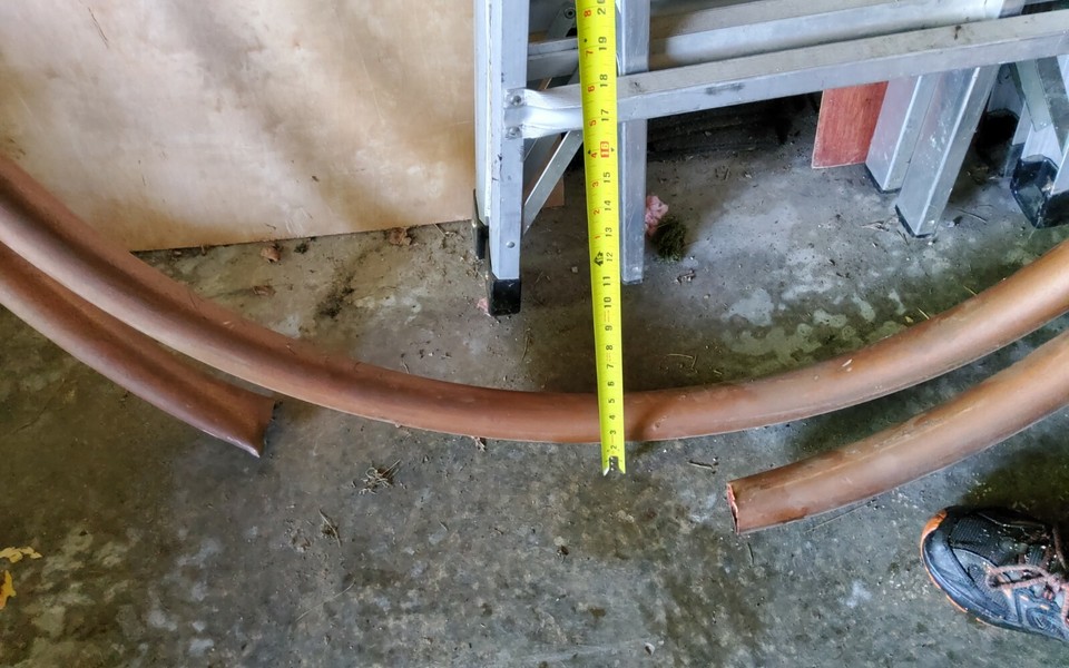 Copper Tube 2" Inch Diameter Type K Soft Coil 20 Feet Approx. Pick Up ...