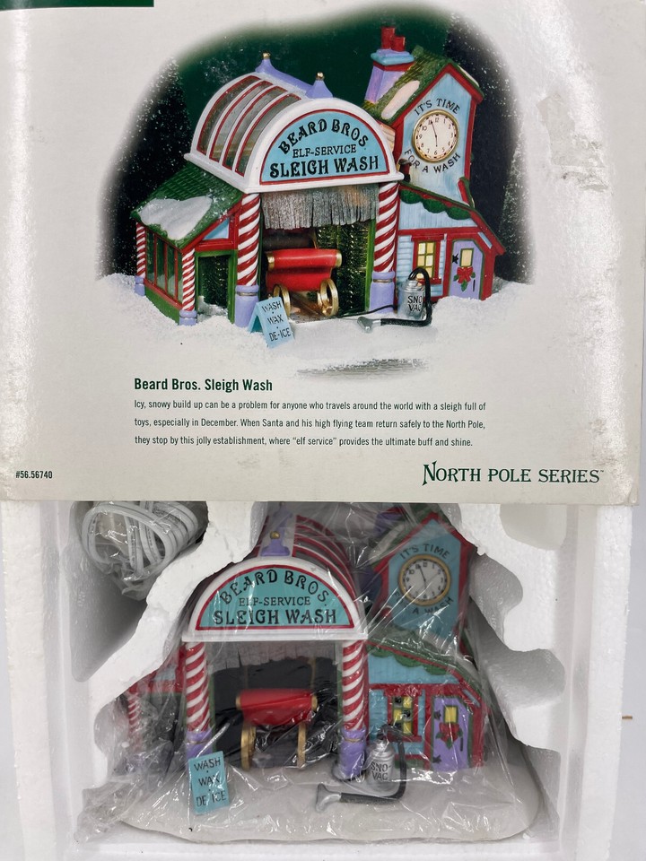 Department 56-North Pole- Beard Bros. Sleigh Wash - 56740 | eBay