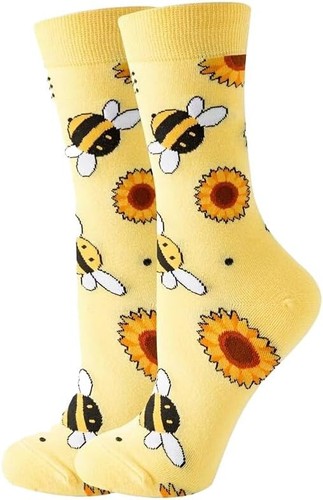 HONEY BEE Womens Yellow Insect Bugs Fun Novelty Socks | One Size UK 4-7 ...