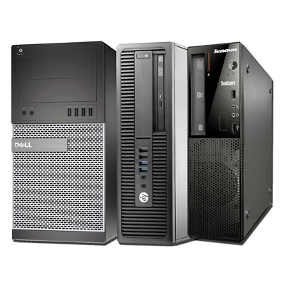 FAST COMPUTER PC i7 4th QUAD DESKTOP SFF TOWER SET 16GB RAM WINDOWS 10 ...