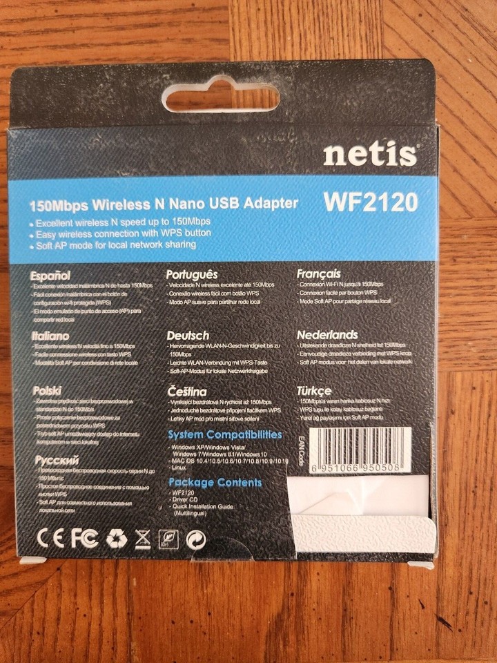 Netis WF2120 150Mbps Wireless N Nano USB Adapter Windows 10 8 7 XP | eBay