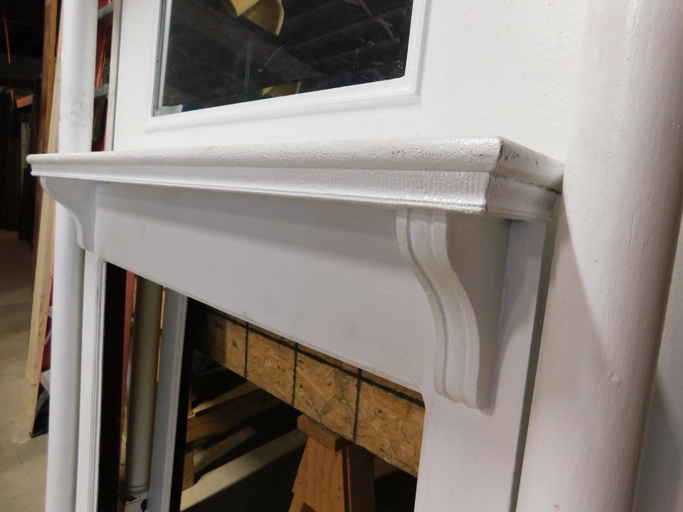 Antique 1890's FIREPLACE MANTEL Original VICTORIAN Style Columns Oak ...