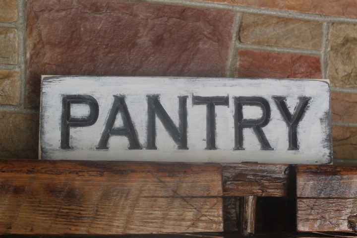 Pantry Sign / Rustic Carved Wooden Farmhouse Fixer Upper Style Shabby ...