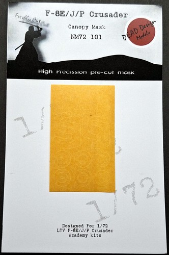 Dead Design 1/72 VOUGHT F-8E/J/P CRUSADER CANOPY PAINT MASK Academy | eBay