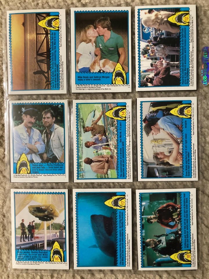 1983 Topps Jaws 3-D Movie Card Set (44 cards) NrMt | eBay