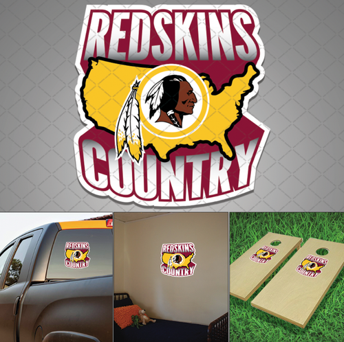 Washington Redskins Country Sticker Decal Vinyl Football Car Wall ...