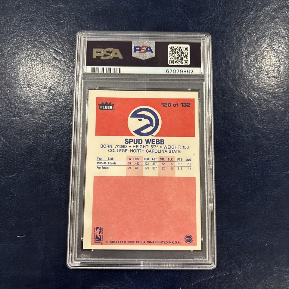 1986 Fleer Basketball #120 SPUD WEBB Rookie Card PSA 8 NM-MT | eBay