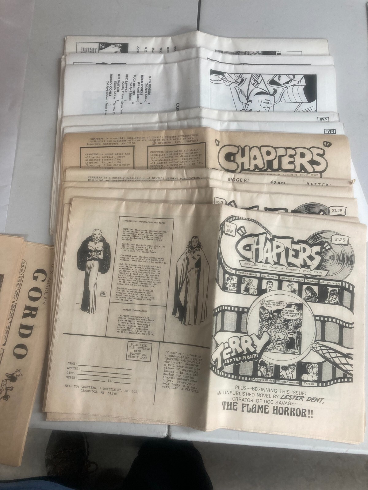 Lot of 12 Chapters and Comic Strip News fanzines newspapers comic ...