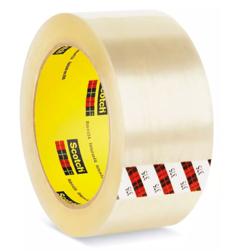 Scotch 3M 375 Heavy Duty Clear Packing Tape 2"x 55 Yard Roll 3.1M 2 ...