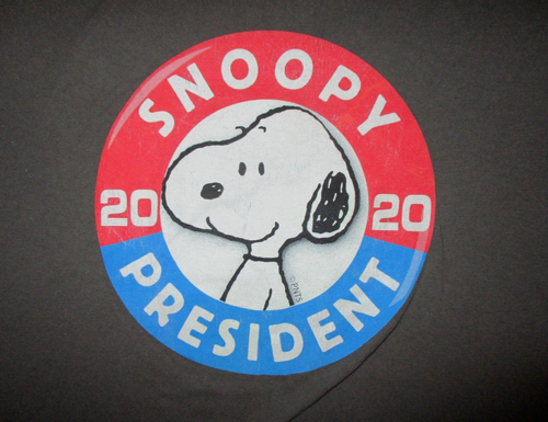 SNOOPY FOR PRESIDENT T SHIRT Peanuts 2020 Presidential Election Adult ...